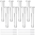 8 PCS 14 mm Clear Borosilicate Glass Tubes with Cleaning Brushes, 120 ...