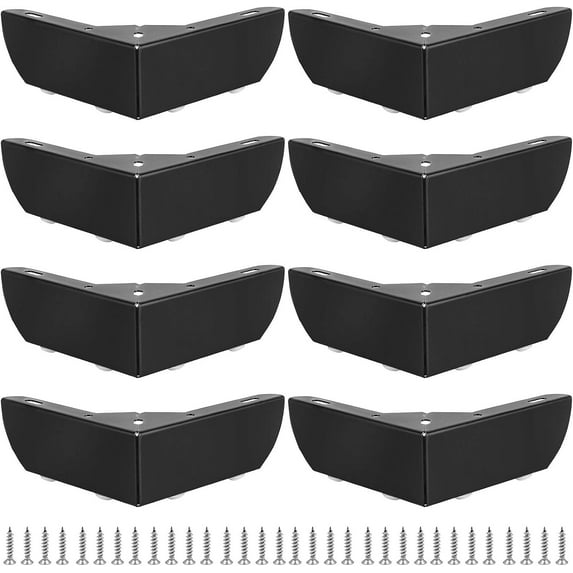 8 PCS 2 Inch Heavy Duty Metal Sofa Legs, Black Minimalist Design ...