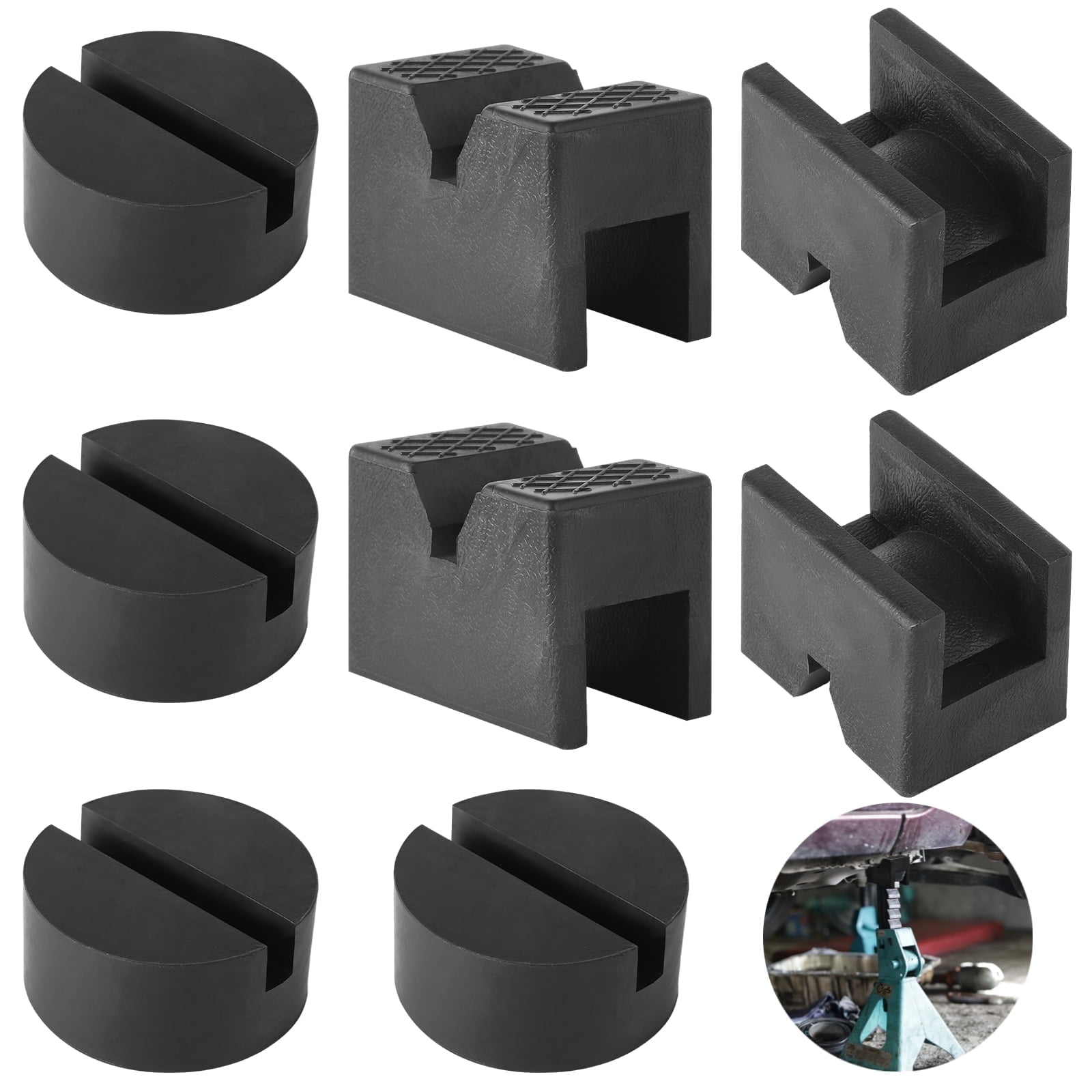 8 PCS 2 Types Jack Pads, Jack Pad Adapter, Universal Jack Stand ...