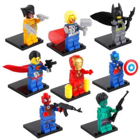 8 PCS 2016 Brand New batman superman Minifigure Superheros - Walmart.com