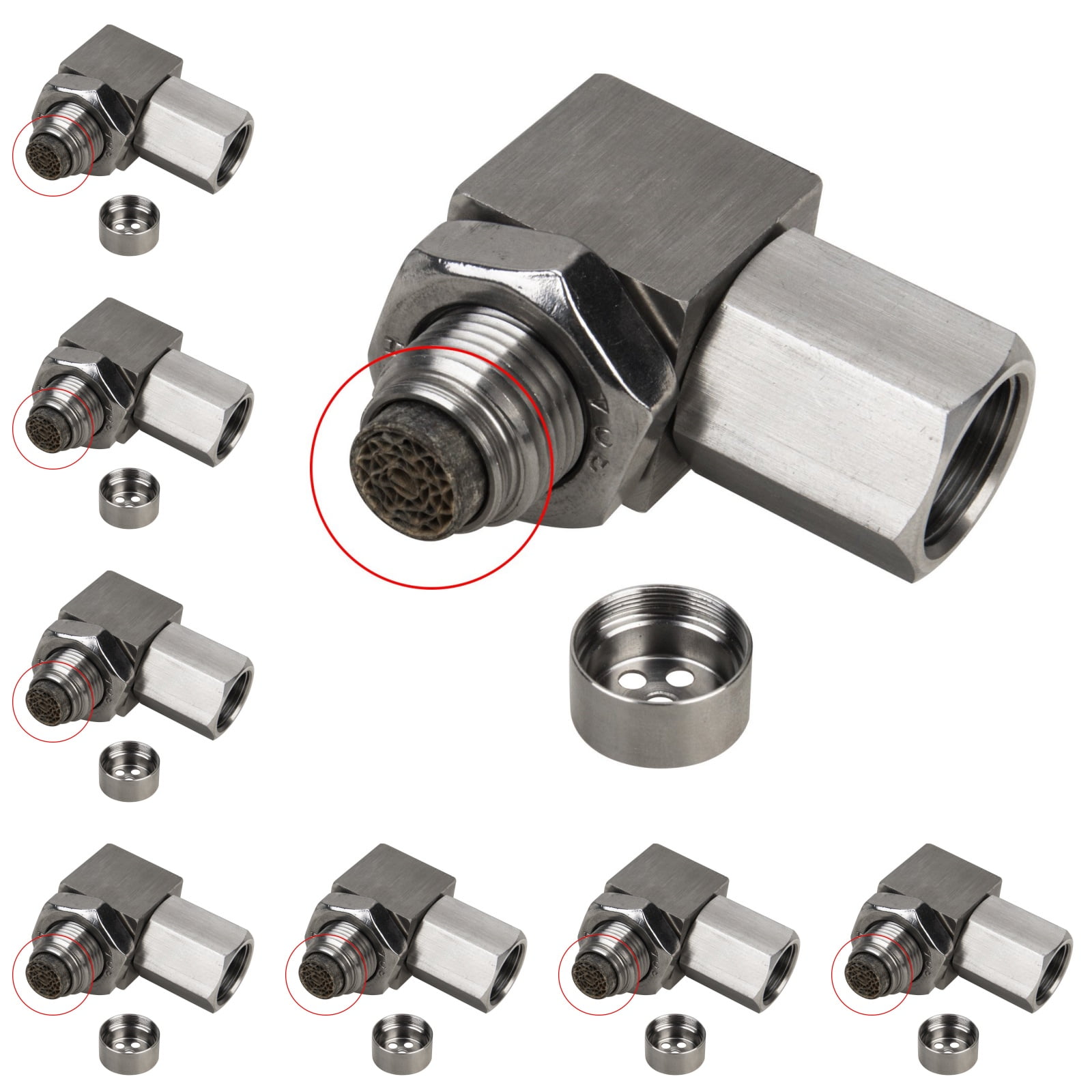 8 PCS 90 Degree Car Oxygen O2 Sensor CEL Fix Check Engine Light ...