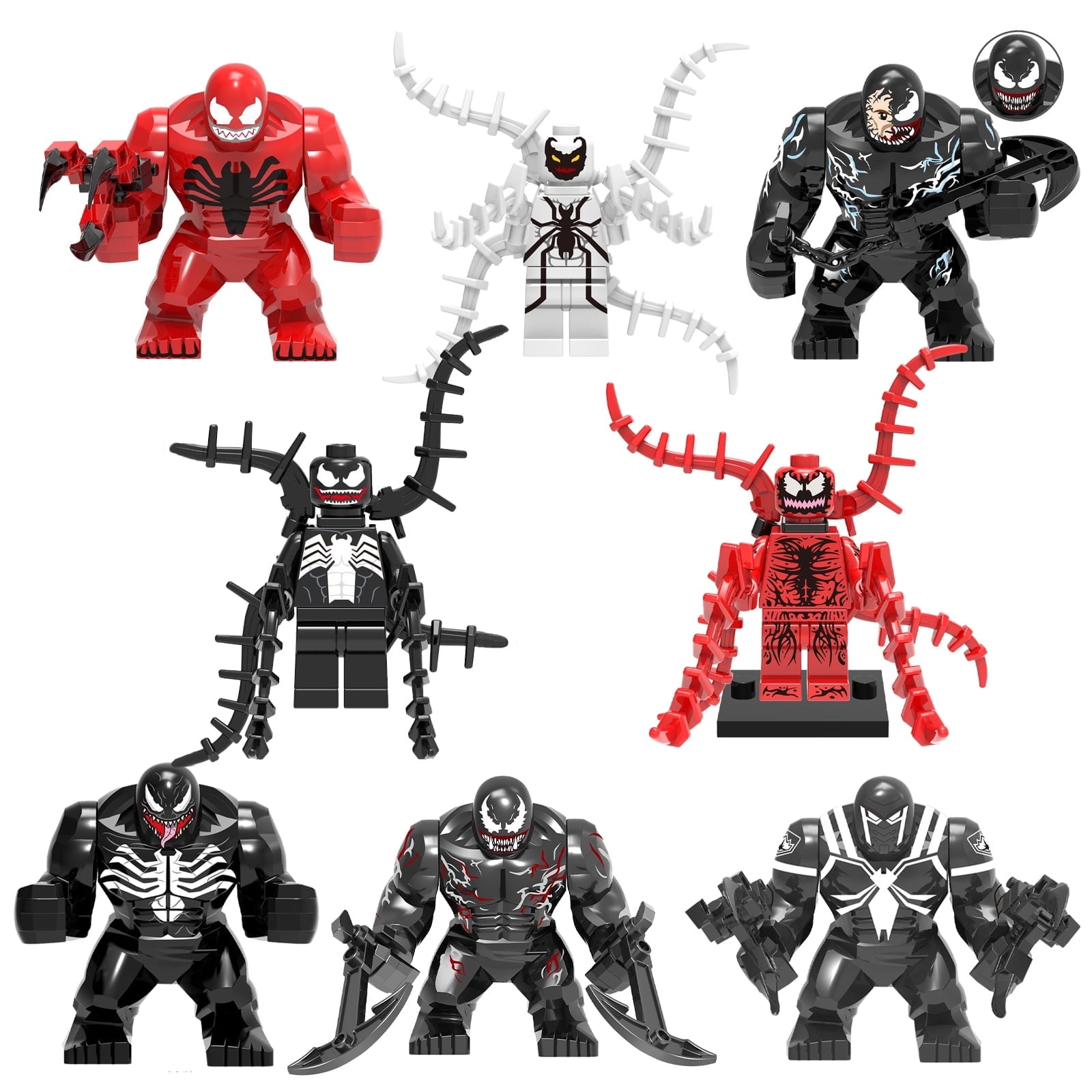 8 PCS Action Figures Building Blocks Set Collectible 1.77-2.8 Inch ...