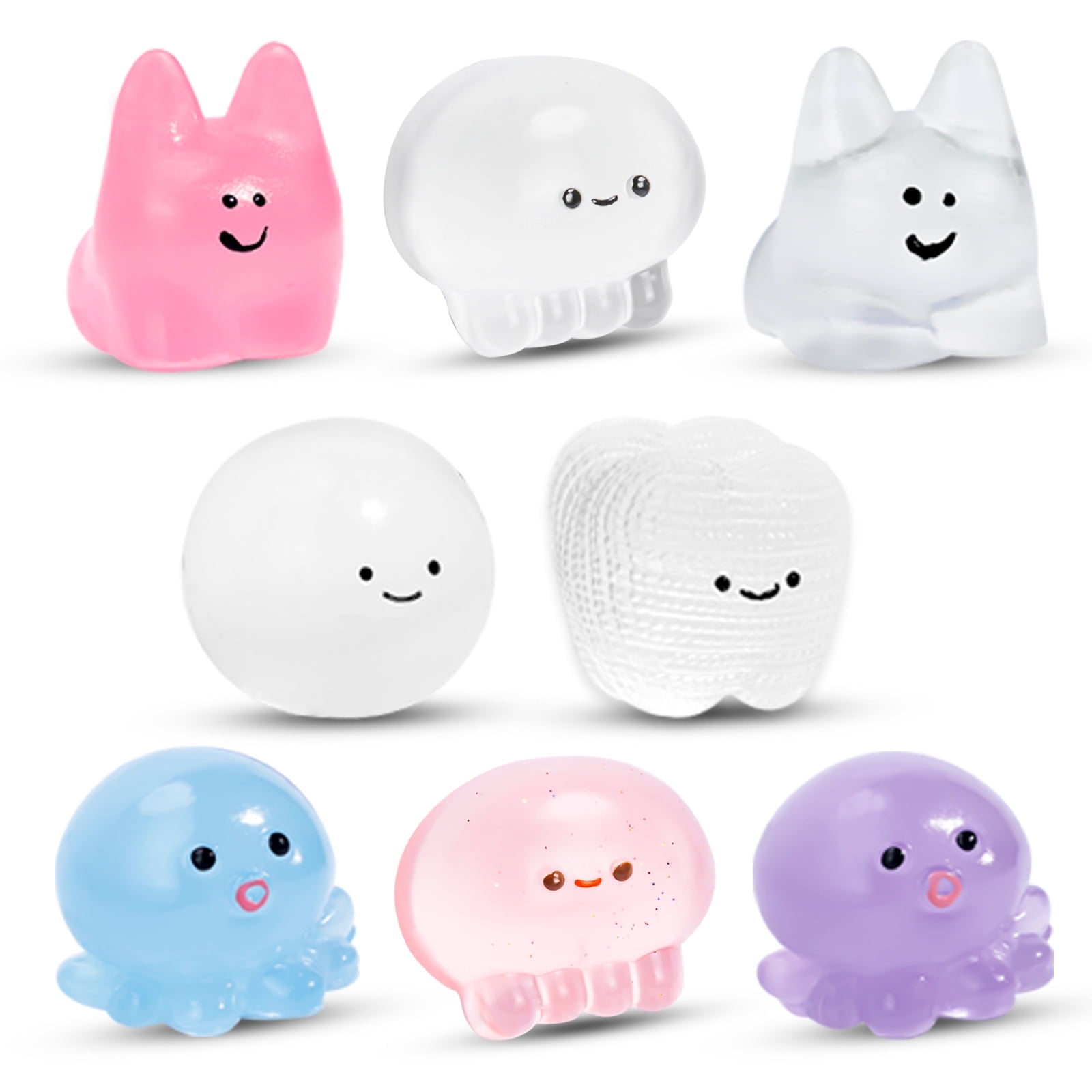 8 PCS Angerbaby Sticky Squishy Toy Pack – Includes 2 Octopus, 2 ...