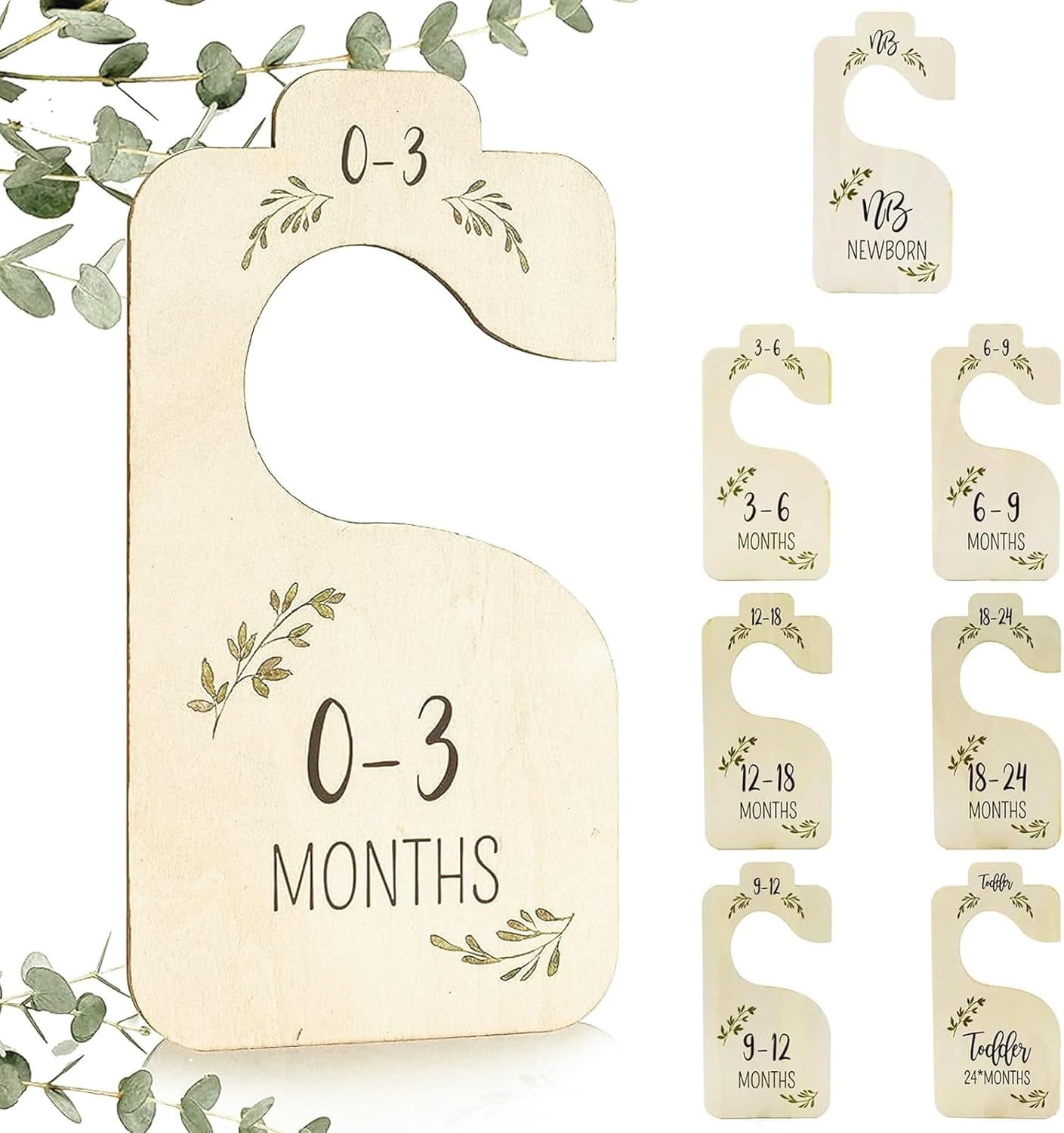 8 PCS Baby Wardrobe Dividers, Baby Clothes Dividers, Baby Age Hanger ...