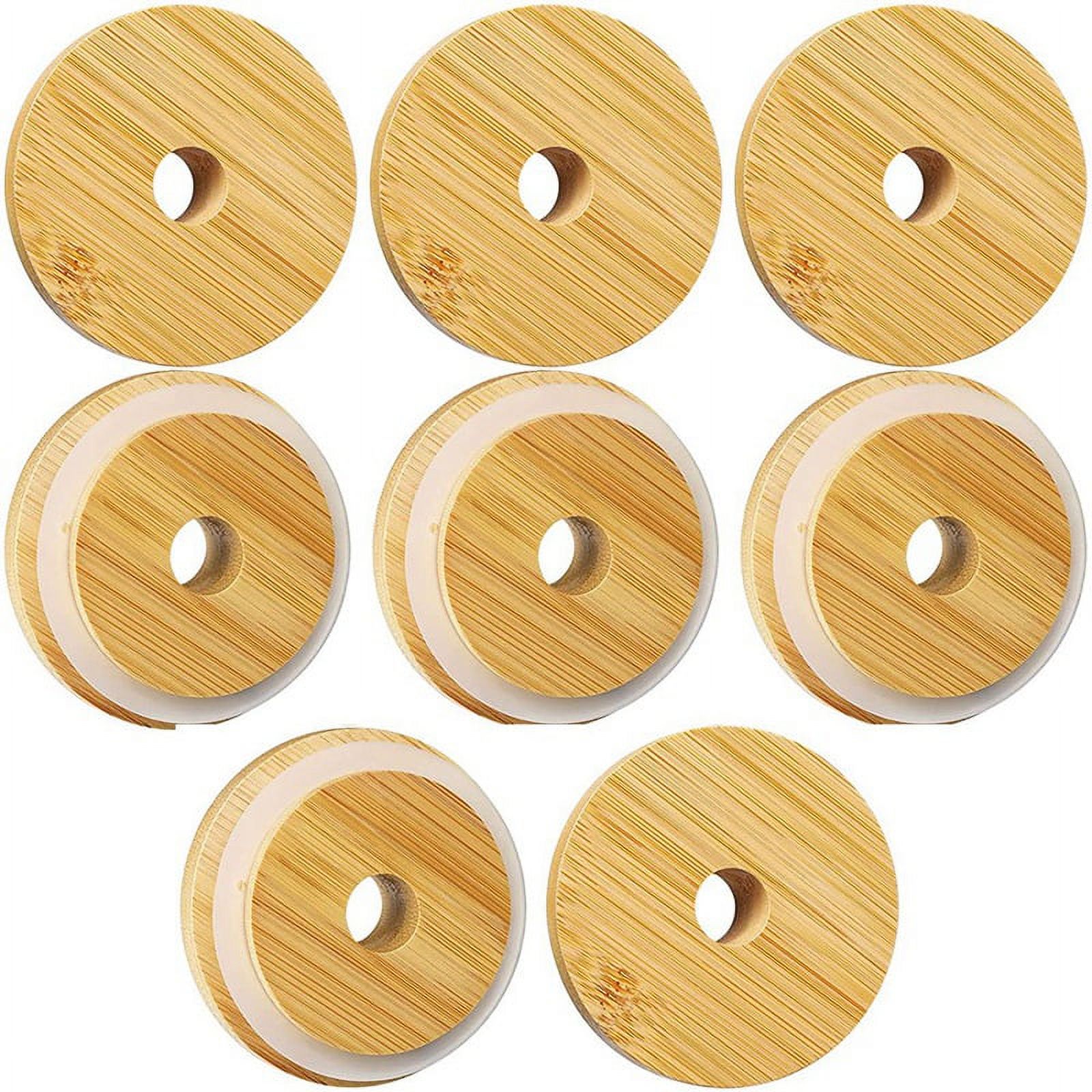8 PCS Bamboo Bowl Cover for Beer ,Bamboo Jar Bowl Cover Regular Mouth ...