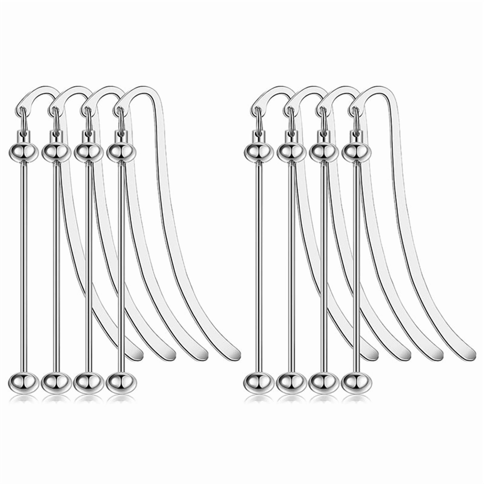 8 PCS Beaded Bookmarks DIY Metal Blank Strip Bookmarks Beaded Modern ...
