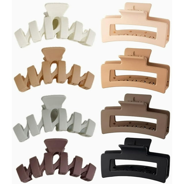 8 Pcs Big Hair Claws Hair Claw Clips For Thick Hair And Thin Hair
