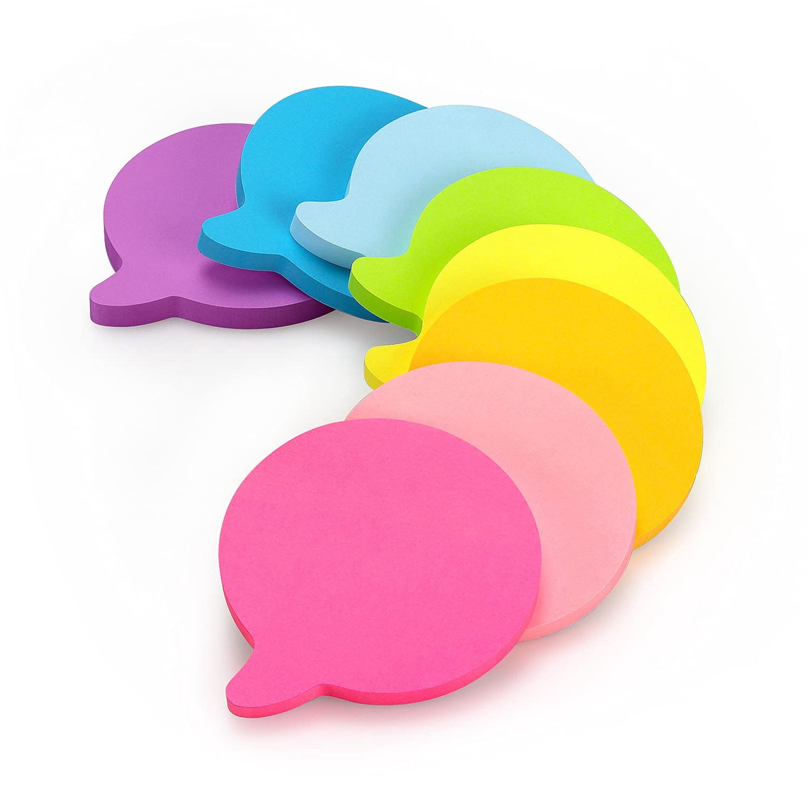 8 PCS Bubble Shape Sticky Notes 8 Color Bright Colorful Sticky Pad 30 ...