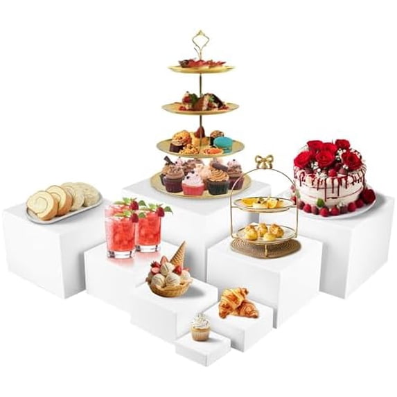 8 PCS Buffet Risers, Large Food Risers for Buffet Table, Dessert Table ...