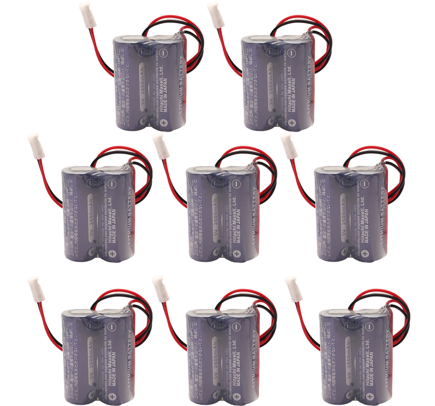 8 PCS CR17450-2WK27 / D80UB016170 3V Replacement PLC Battery 2*CR17450 ...