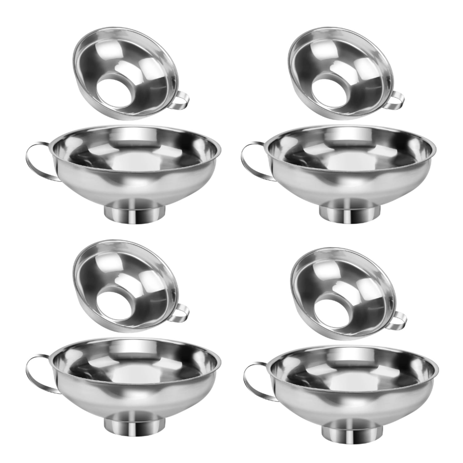 8 PCS Canning Funnel for Wide and Regular Jars, Wide Mouth Funnel ...