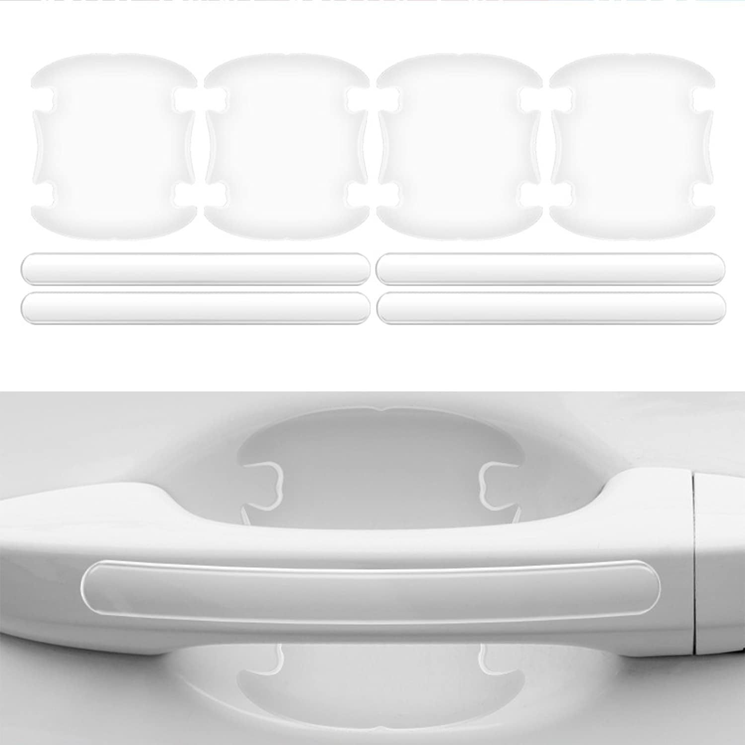 8 PCS Car Door Handle Protector Films, Universal and transparent Car ...