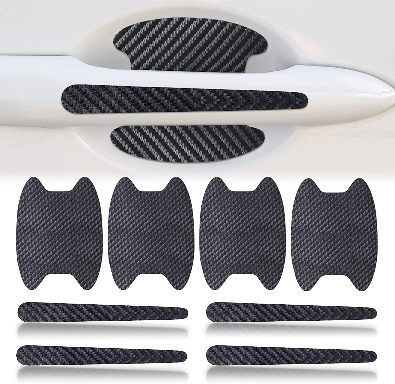 8 PCS Car Door Handle Scratch Protector Car Door Handle Sticker Cover ...