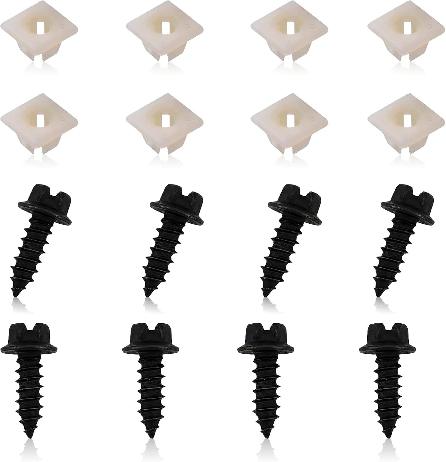 8 PCS Car License Plate Screw Fastening Kit, Anti-Rust Uniform Thread ...