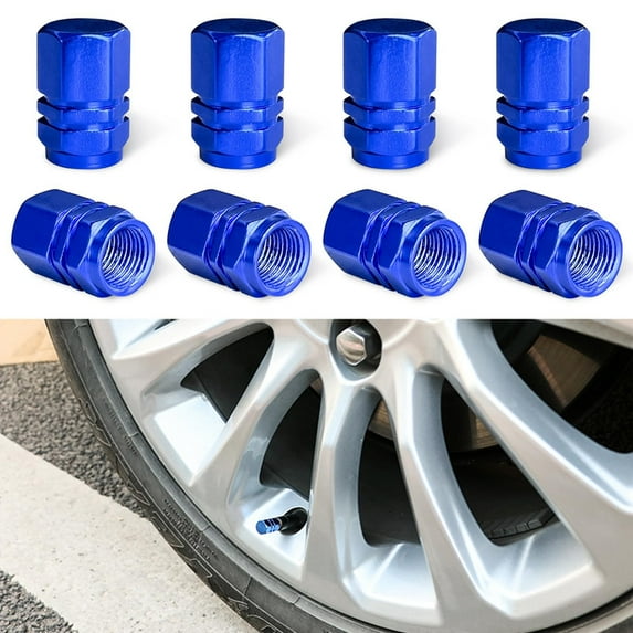 8 PCS Car Tire Valve Stem Caps, Aluminum Alloy Wheel Valve Covers with ...