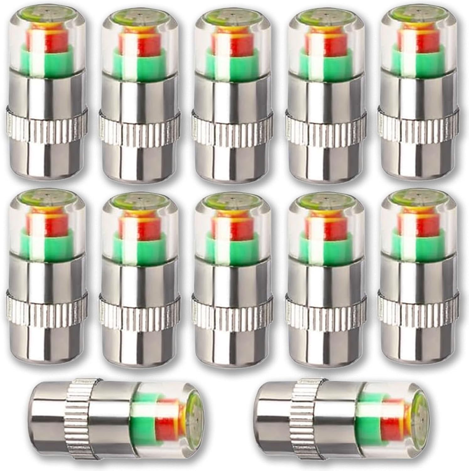 8 PCS Car Tire Valve Stem Caps, Car Tire Pressure Monitor Stem Caps ...