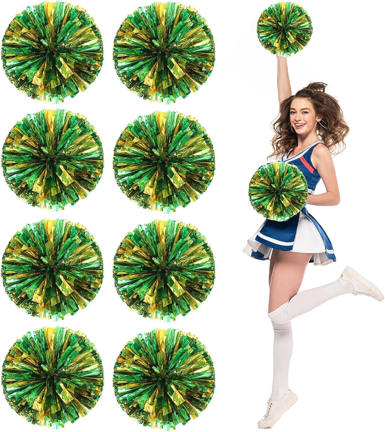 8 PCS Cheerleading Poms, Cheerleader Pompoms Hand Flowers,for Dancing ...