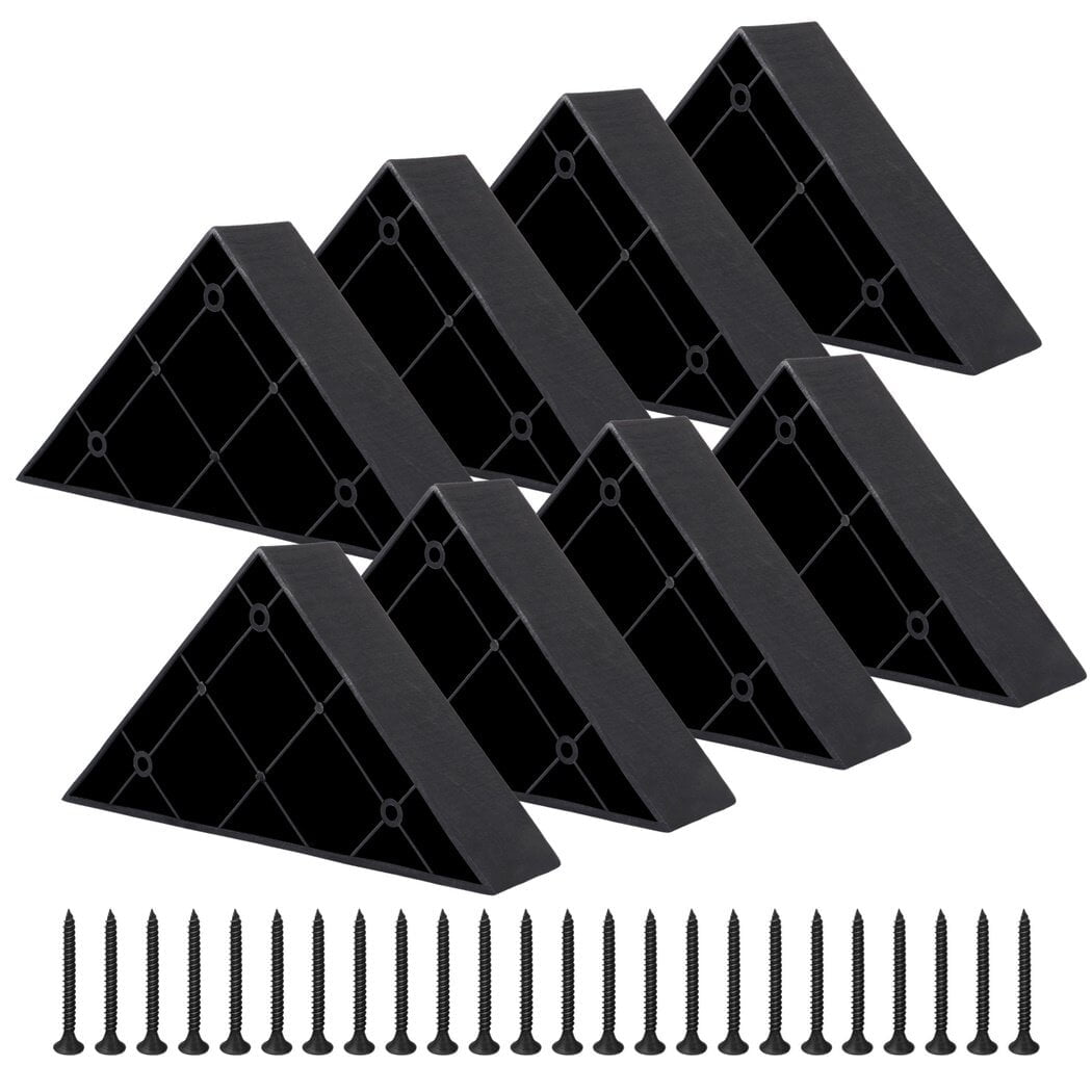 8 PCS Couch Legs Replacement, Plastic Triangle Corner Sofa Legs, Black ...