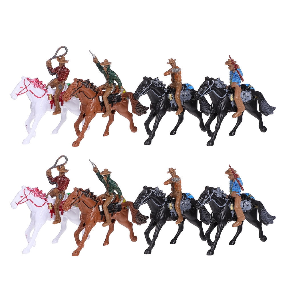 8 PCS Cowboy Riding Model Desk Decorations Succulent Office Child ...