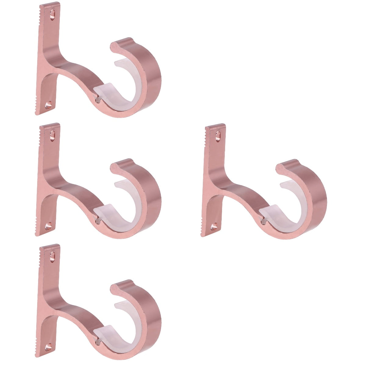 8 PCS Curtain Rods Brackets Curtain Holder Double Curtain Rod Curtain ...