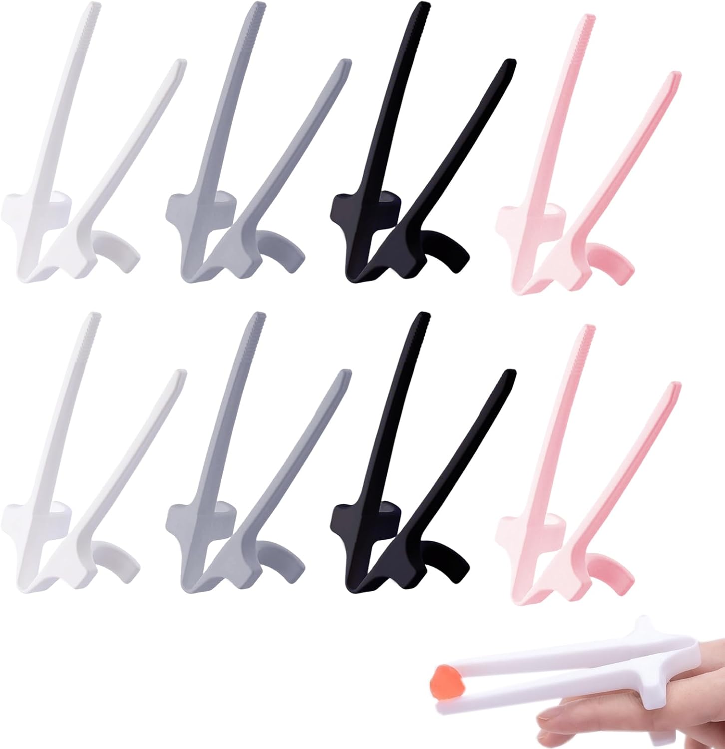 8 PCS Finger Snack Chopsticks, Gamer Chip Tongs for Snacking Gaming ...