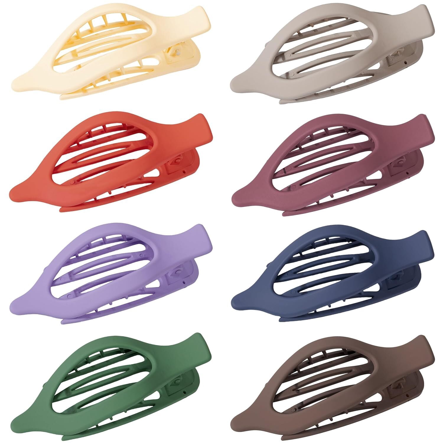 8 PCS Flat Claw Clips for Women,Large Hair Clips for Thick Hair, Cute ...