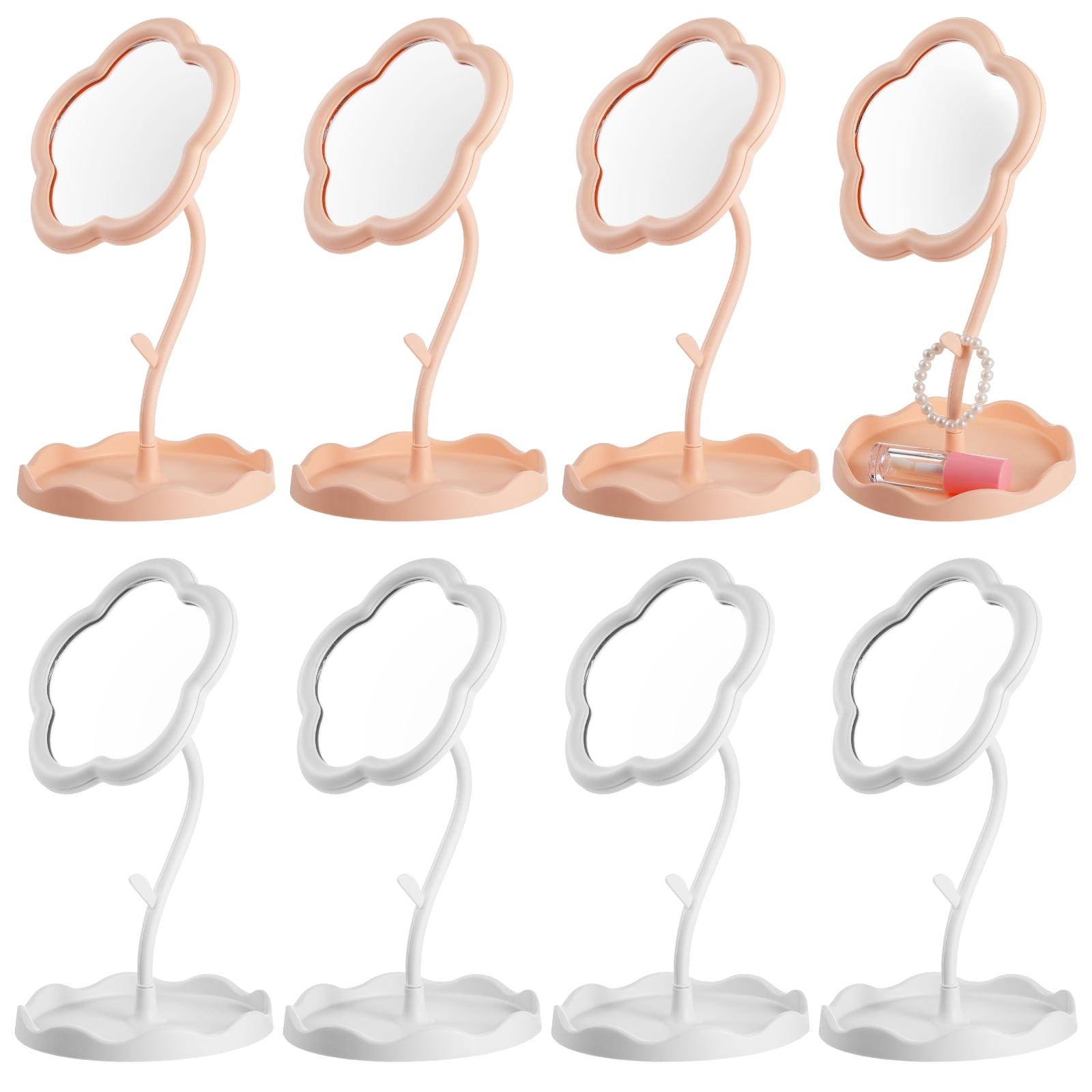 8 PCS Flower Shaped Spa Party Mirrors, Sunflower Makeup Mirror with ...
