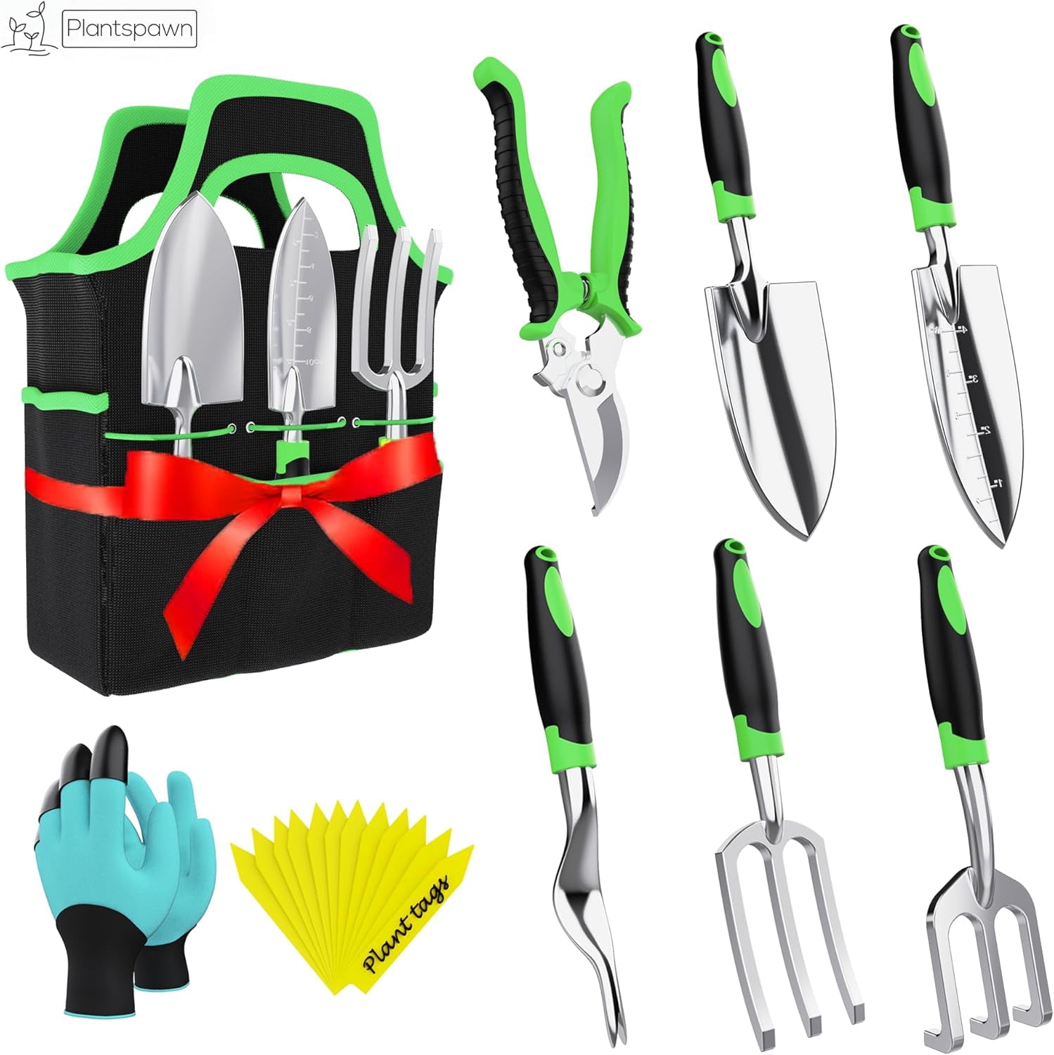 8 PCS Gardening Tools Set with Bag | Heavy-Duty Rust-Proof Hand Tools ...