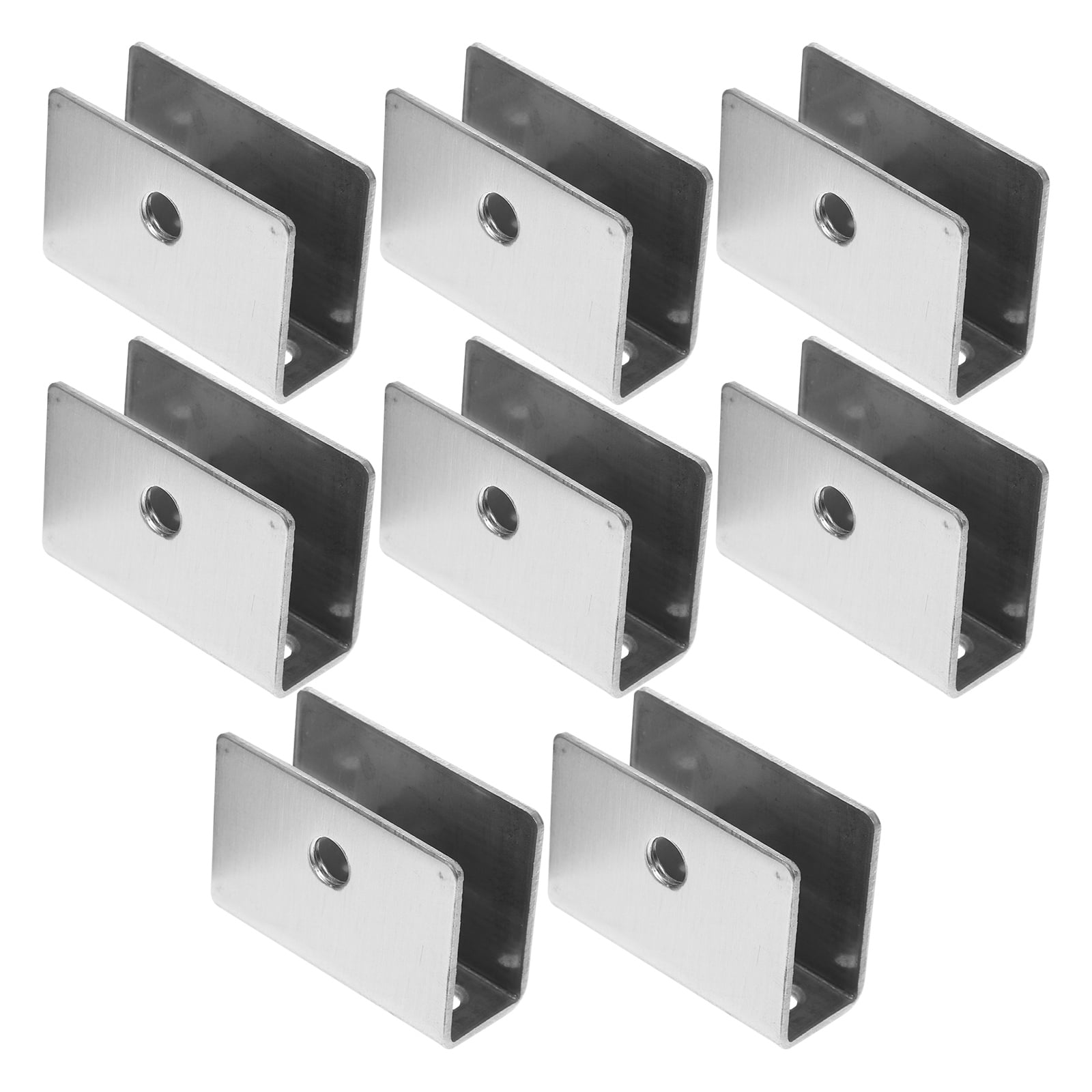 8 PCS Glass Clip Bracket Clamp Mirror Hangers Heavy Duty Cabinet Shelf ...