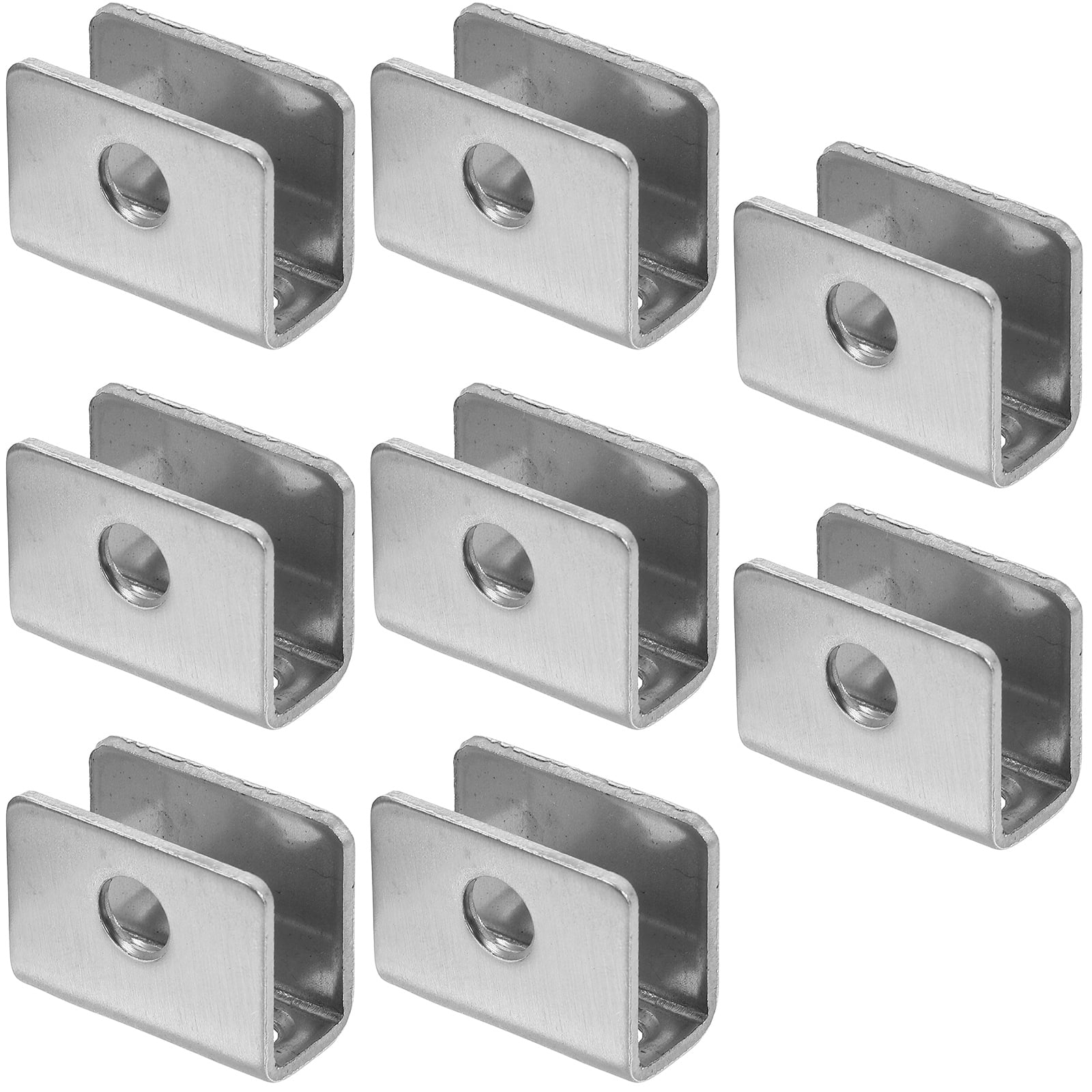 8PCS Glass Shelf Clamps Stainless Steel Fixing Clips Size S - Walmart.com