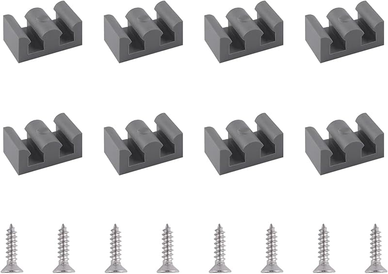 8 PCS Grey Rubber Framed Sliding Rubber Shower Door Bumpers Suitable ...