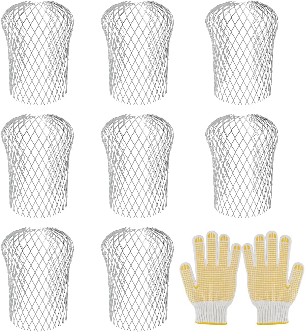 8 PCS Gutter Leaf Guards Aluminum Filter Strainer,Gutter Downspout ...