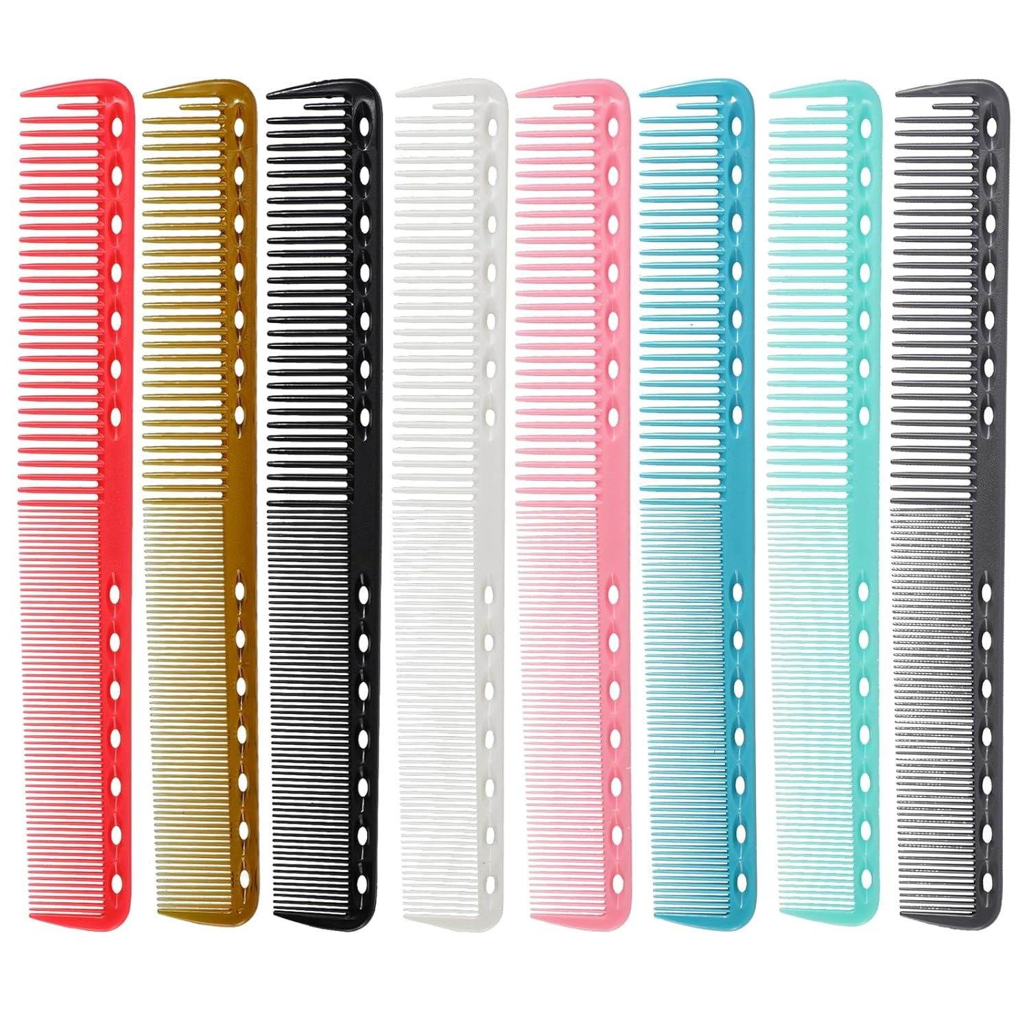 8 PCS Hair Cutting Comb, Professional Carbon Combs For Hair Stylist ...