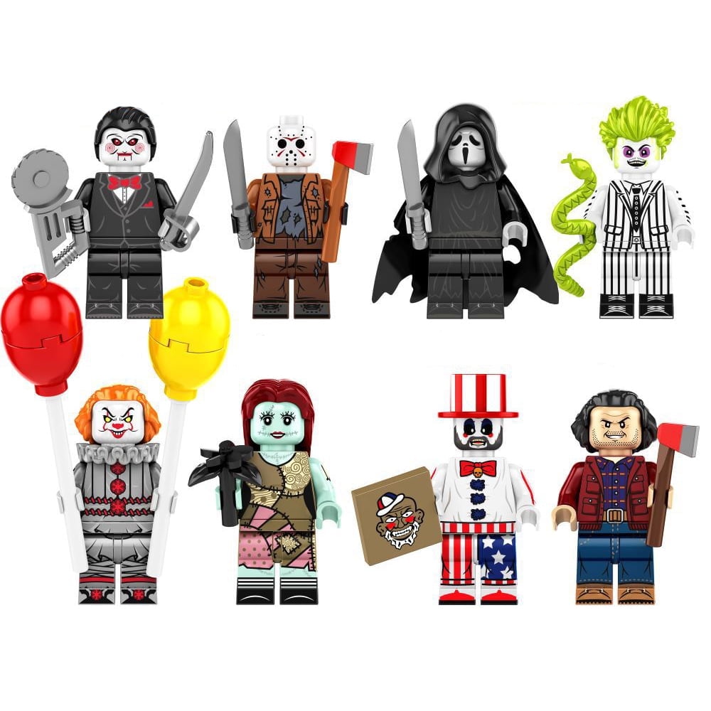 8 PCS Halloween Minifigures Building Blocks Toys Set, Birthday Gift ...