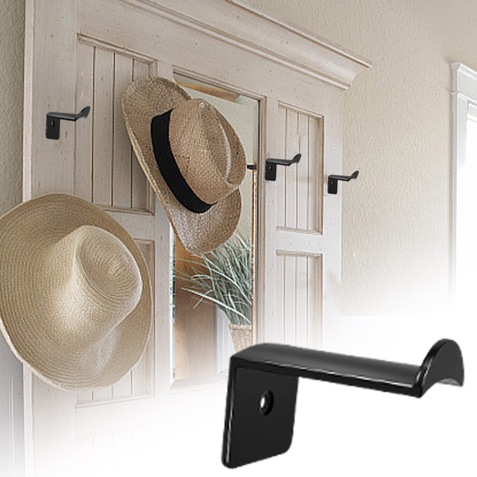 8 PCS Hat Hooks for Wall,Cowboy Hat Organizer Rack,Strong Adhesive Cap ...