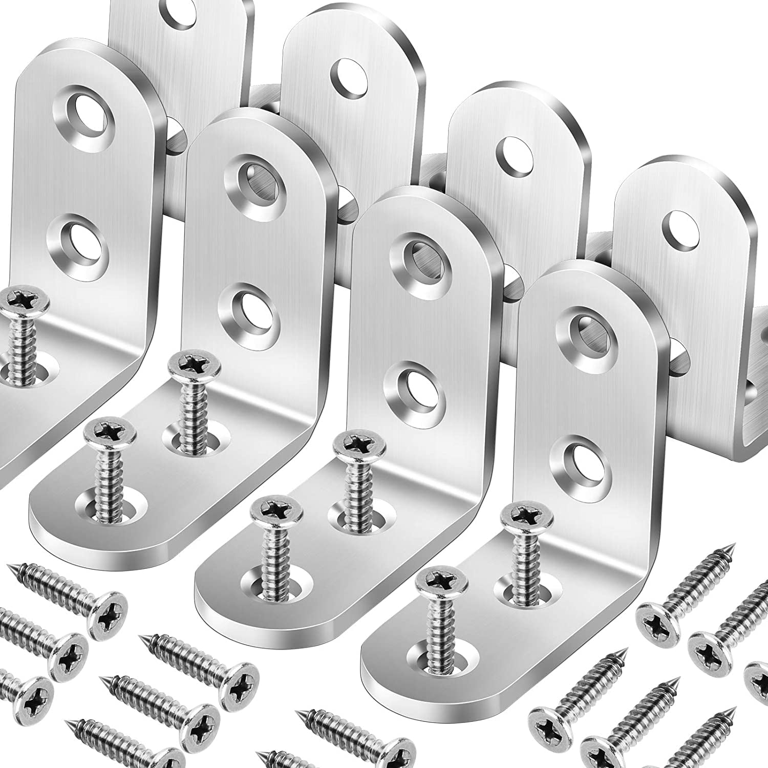 8 PCS Heavy Duty Corner Brace, 40x40mm Stainless Steel Joint Right ...