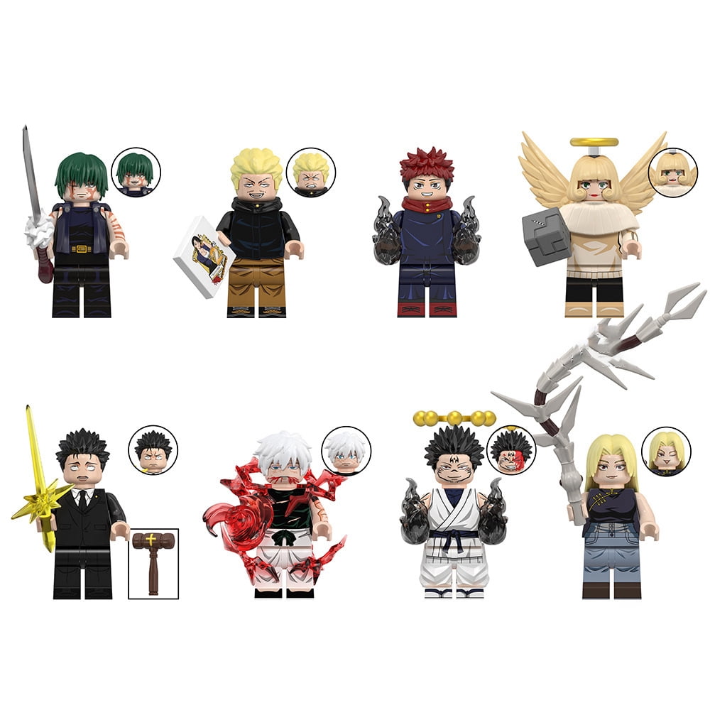 8 PCS Jujutsu Kaisen Action Figures Anime Satoru Gojo, Nobara ...
