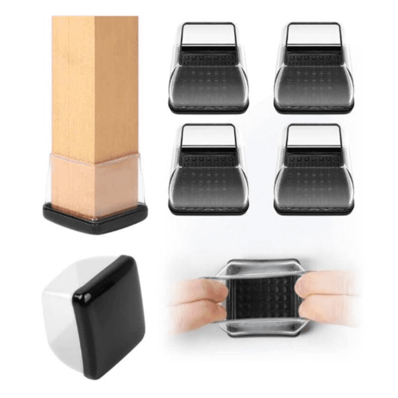 8 PCS Large Chair Leg Sliders for Carpet, Square Chair Glides for ...