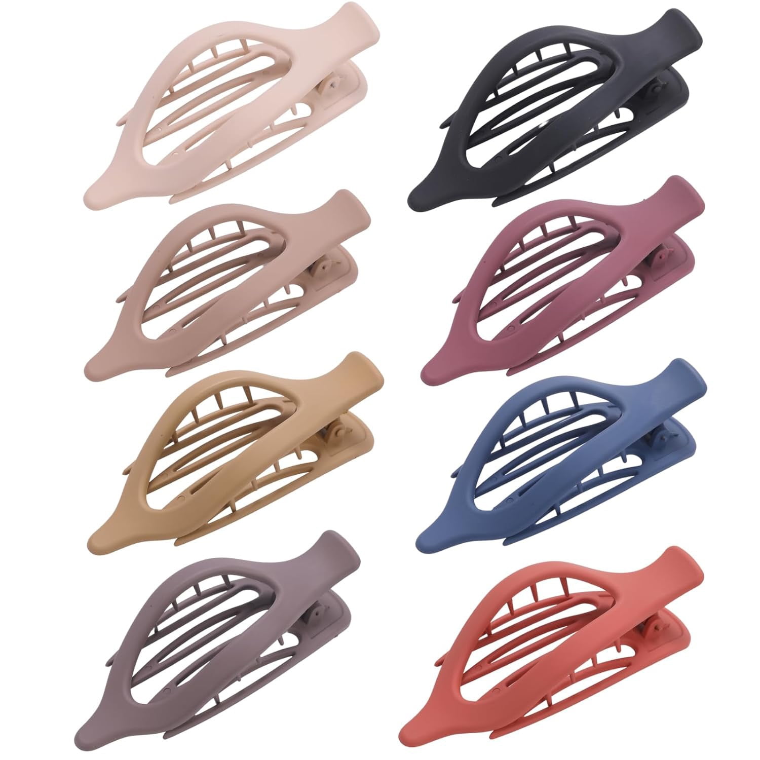 8 PCS Large Flat Hair Clips for Women Girls, French Concord Hair Claw ...