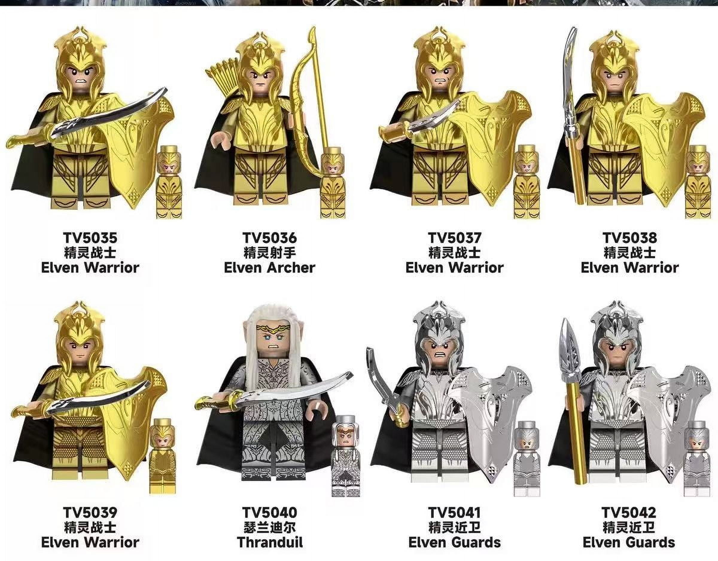 8 PCS The Lord of the Rings Medieval Knights Minifigure Set, Ancient ...
