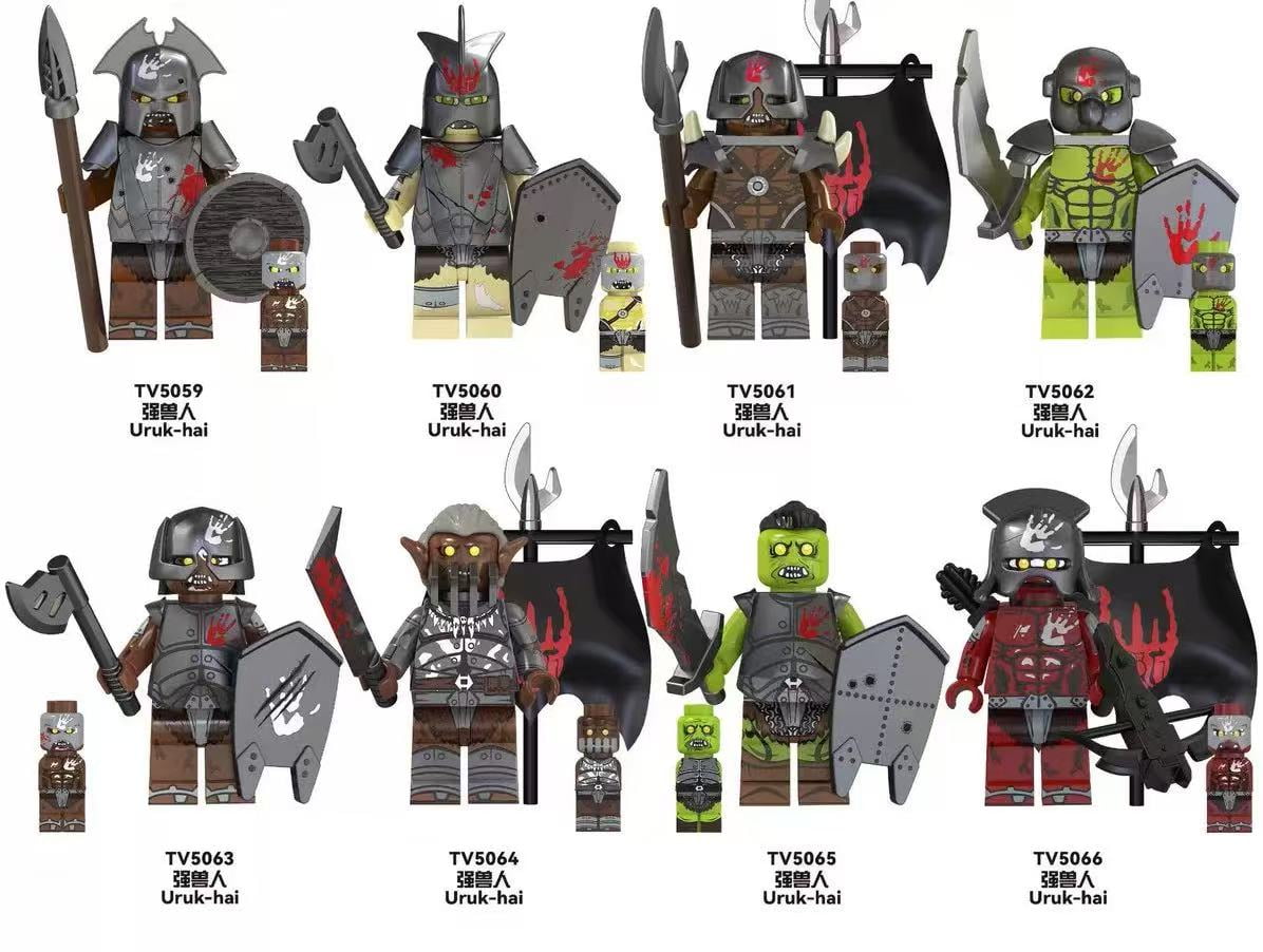 8 PCS The Lord of the Rings Medieval Knights Minifigure Set, Ancient ...