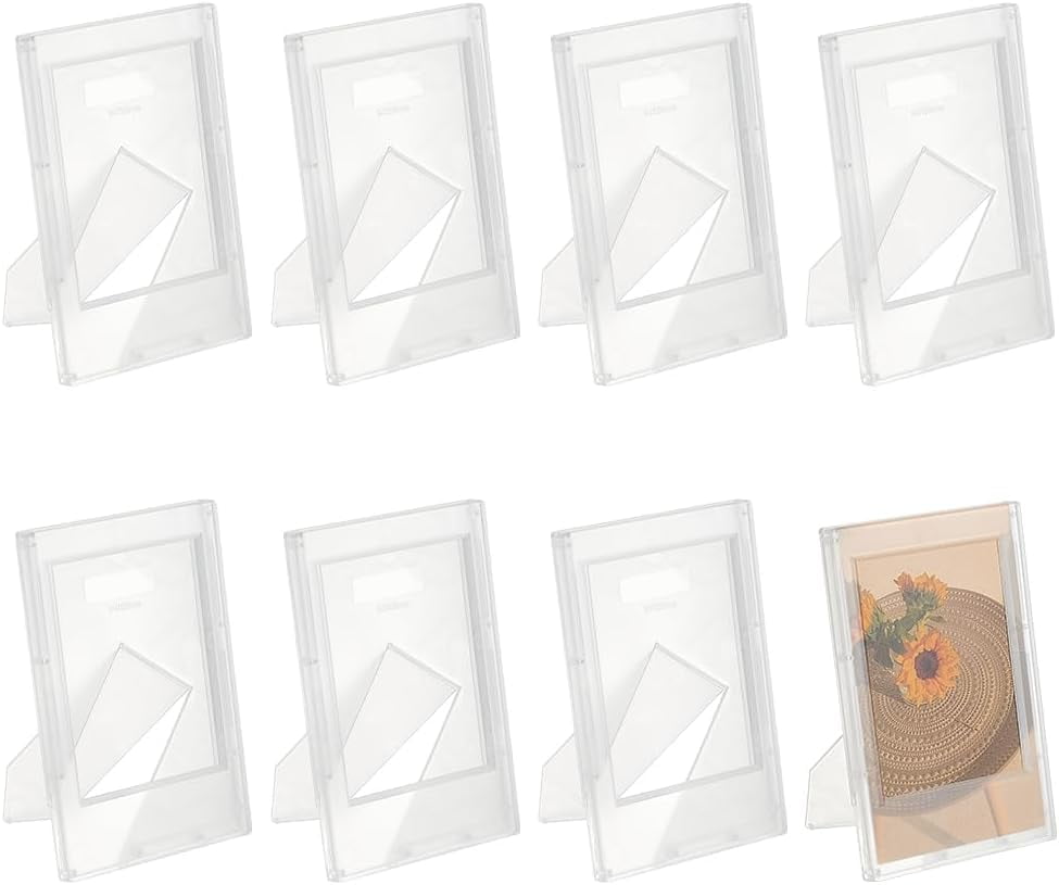 8 PCS Mini Photo Frames with Upgraded Clear Protective Cover 1.77x2 ...