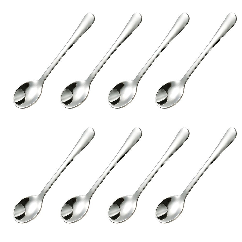 8 PCS Mini Stainless Steel Spoons for Spices,Salt,Sugar,Pepper,Honey 2. ...