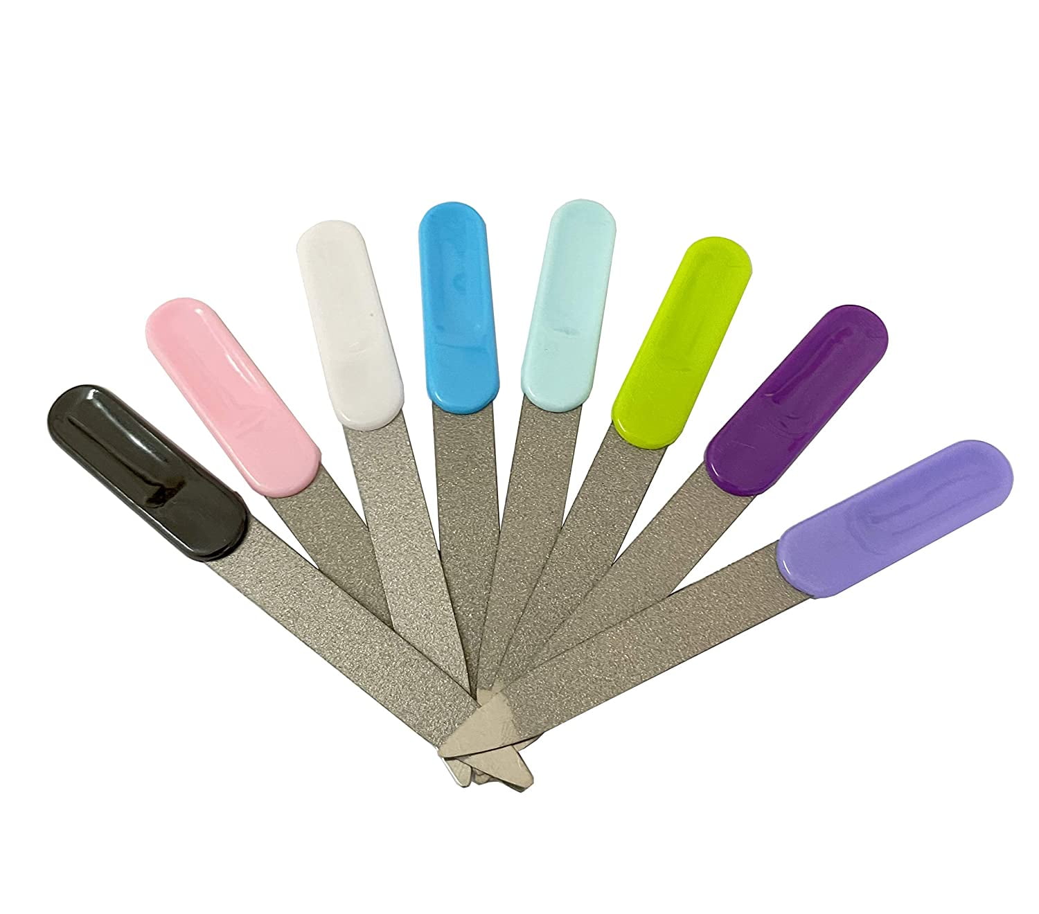 8 PCS Nail Files, Double Sided Emery Boards Nail File Tools Stainless ...