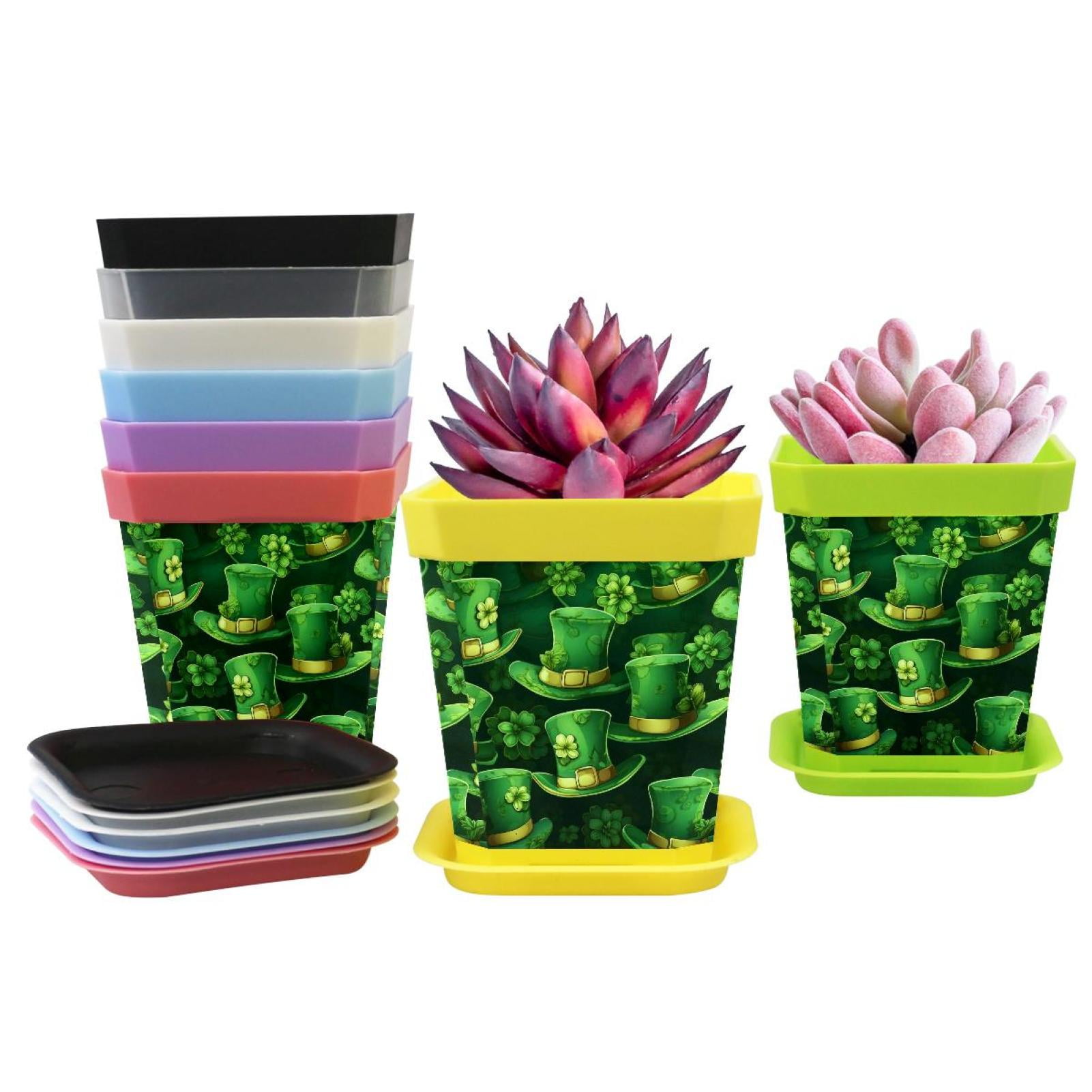 8 PCS Pots for Plants Saint Patrick's Day Plastic Planters with ...