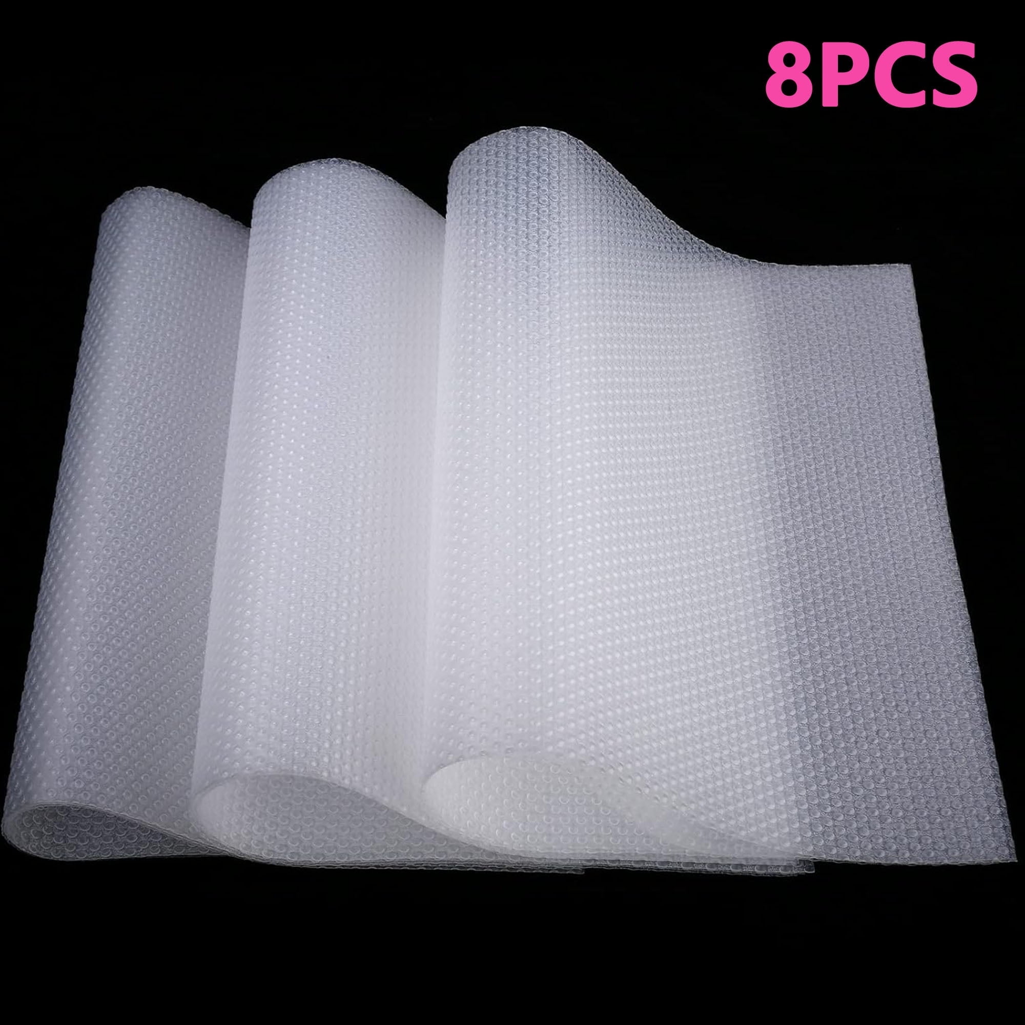 8 PCS Refrigerator Mats, EVA Refrigerator Liners for Shelves Washable ...
