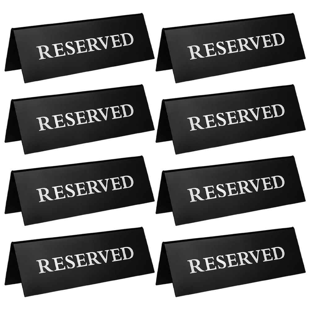 8 PCS Reserved Card Restaurant Chairs Guest Reservation Table Tent ...