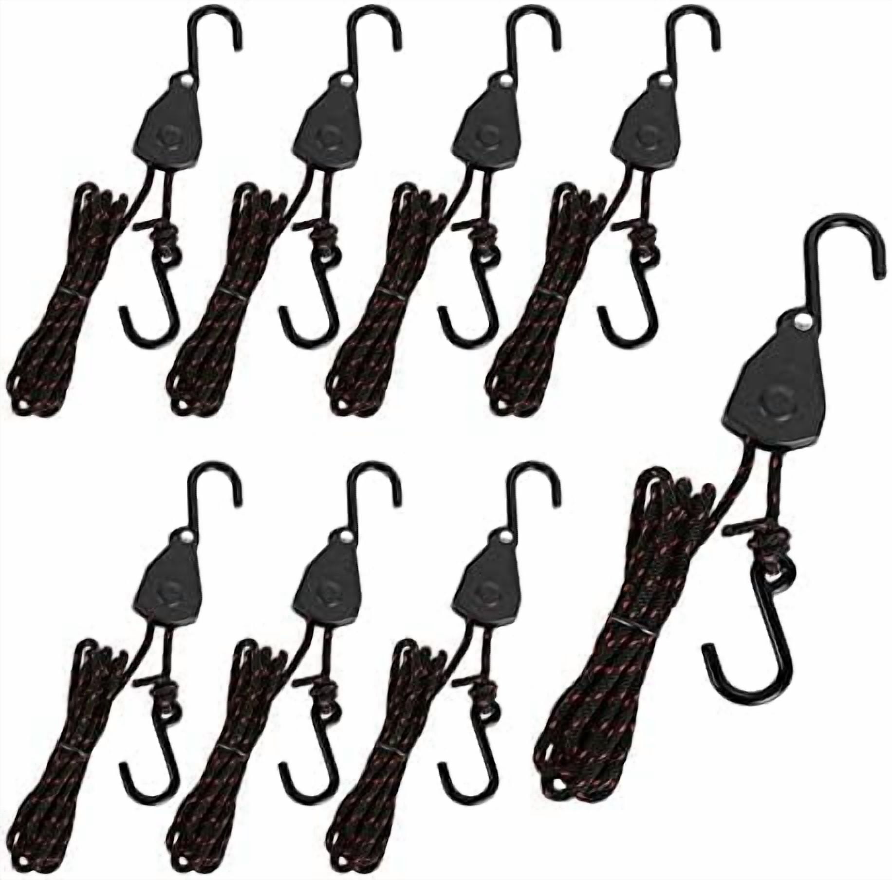 8 PCS Rope Tie Downs 1/8 Inch 6ft Kayak Rope Hanging Ratchet Tie Down ...