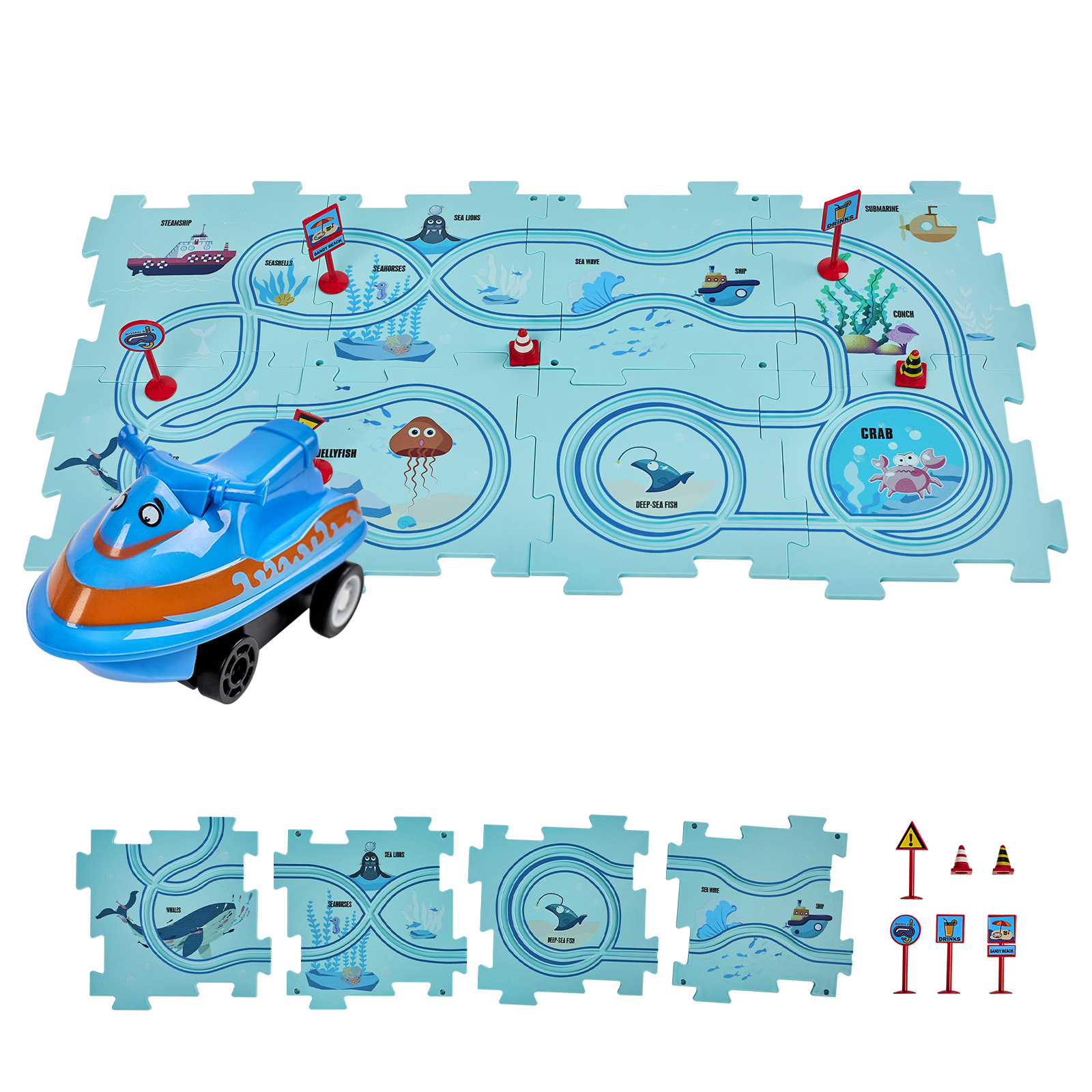 8-Piece STEM Road Builder Jigsaw Puzzle for Kids 3+ - Walmart.com