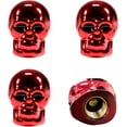 8 PCS Skull Style Valve Caps, Copper Red-Eyed Skull Tire Valve ...